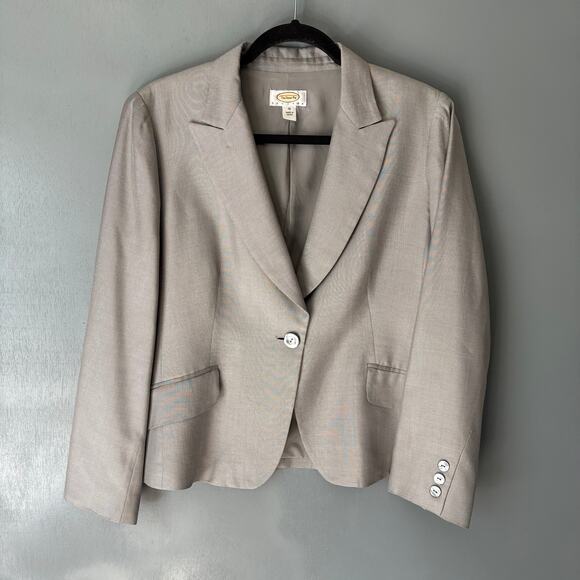 Talbots | Jackets & Coats | Vintage Talbots Womens 2 Petite Grey Single ...